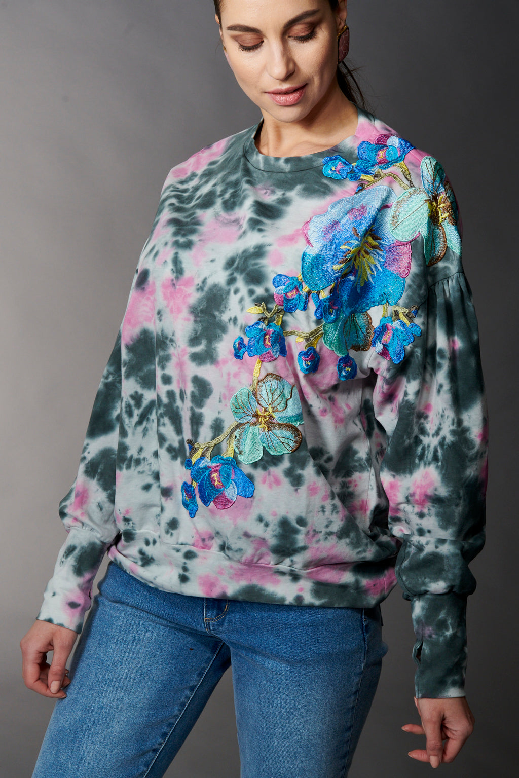 Aratta Aratta, French Terry, Casual love sweatshirt with embroidery ...